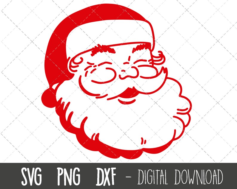 Santa Svg Santa Head Svg Christmas Svg Santa Svg File - Etsy