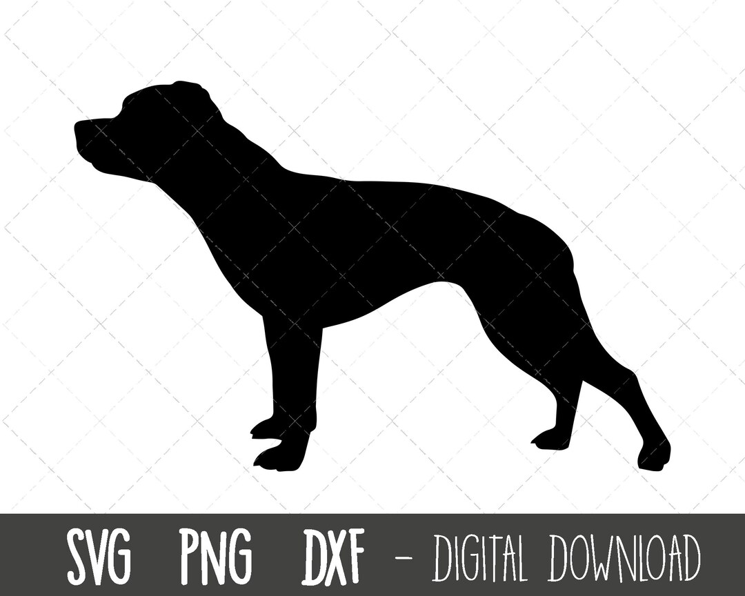 Staffordshire Bull Terrier Svg, Dog Svg, Terrier Silhouette, Terrier ...