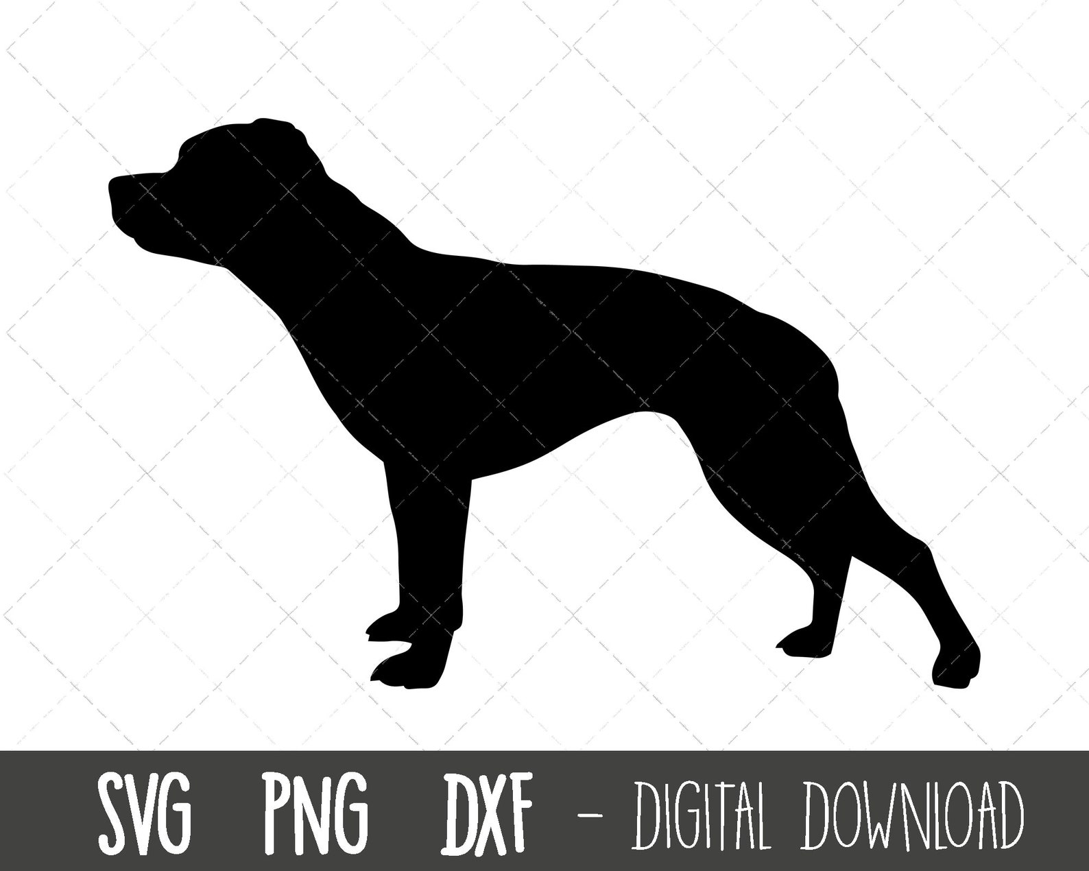 Staffordshire Bull Terrier svg, chien svg, silhouette terrier, terrier ...