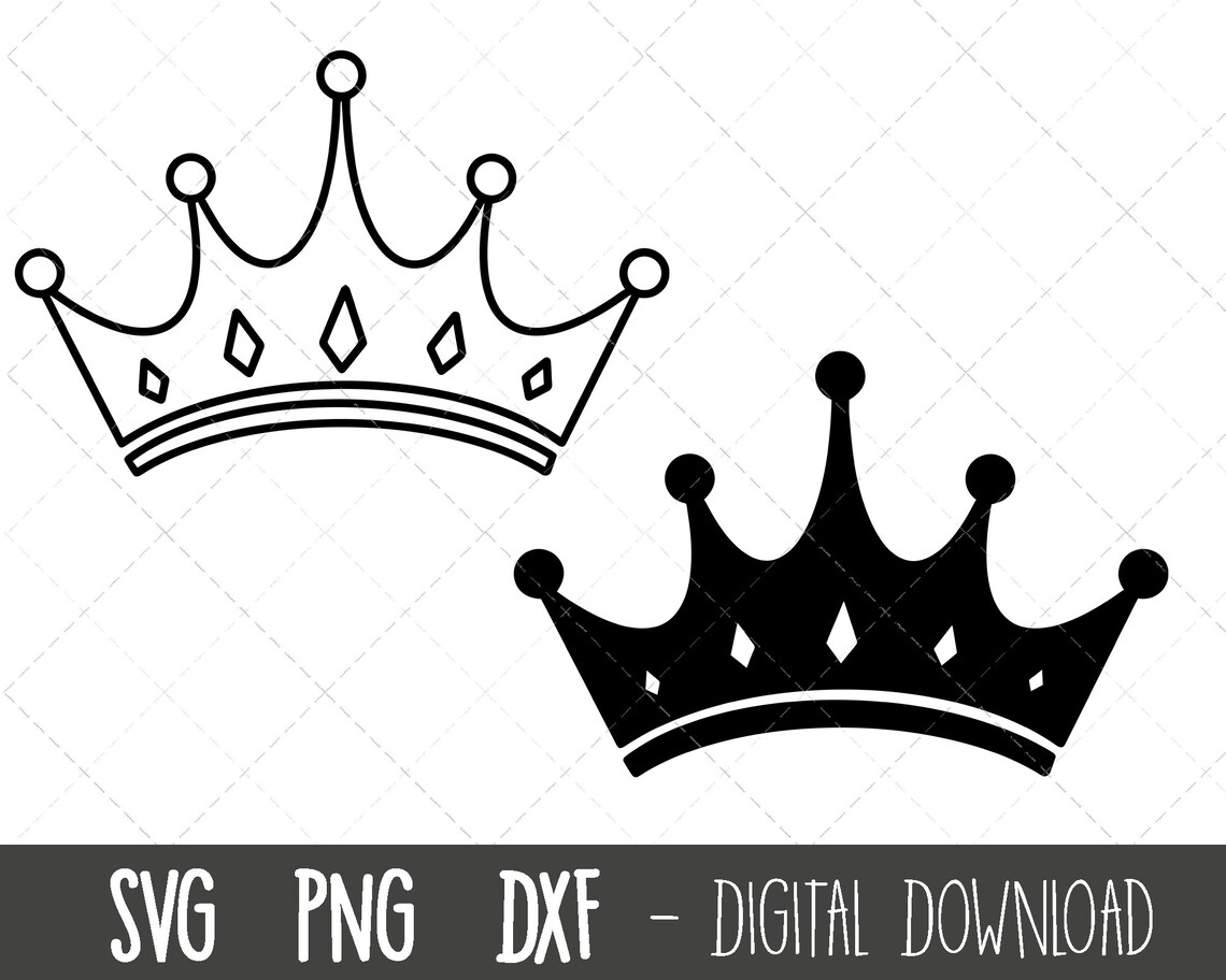 Couronne SVG, King svg, reine svg, tiare svg, couronne clipart ...