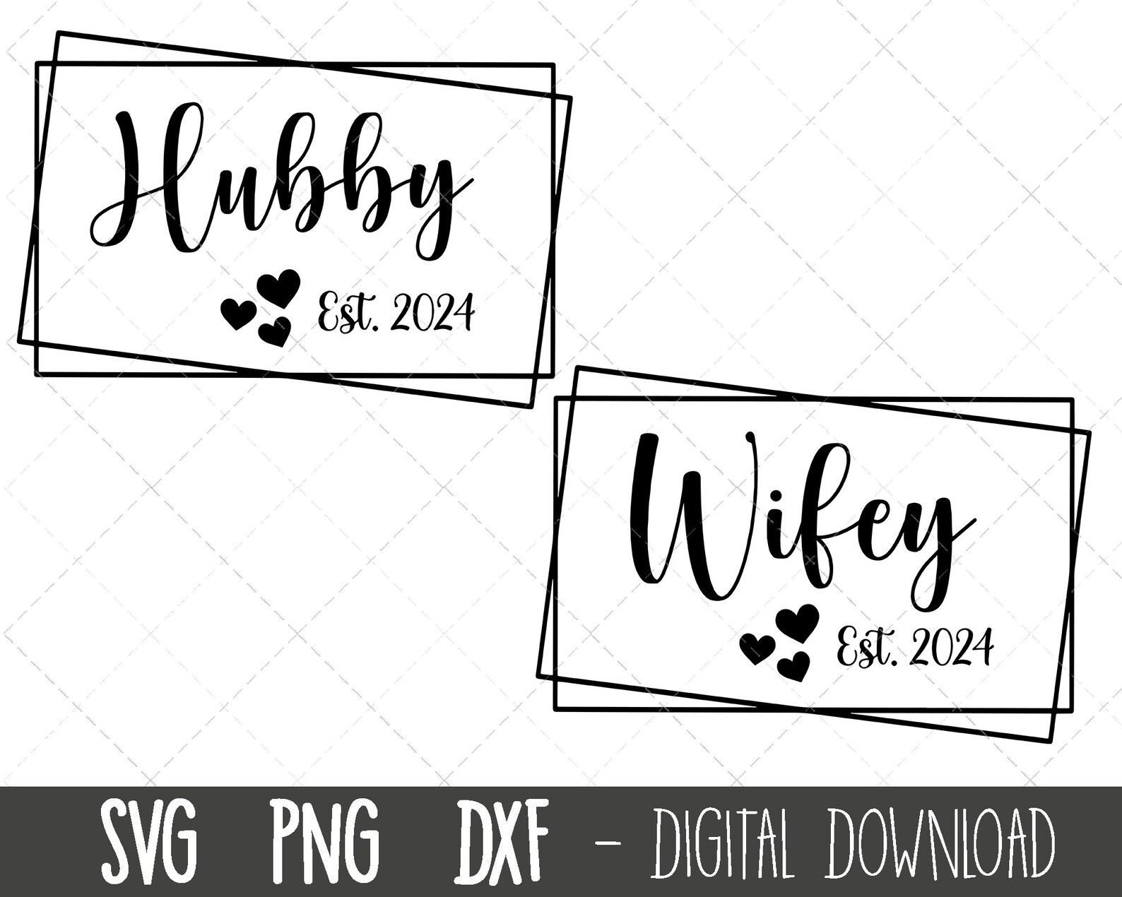 Hubby Wifey Svg Wifey Hubby Est. 2024 Svg Wedding SVG - Etsy