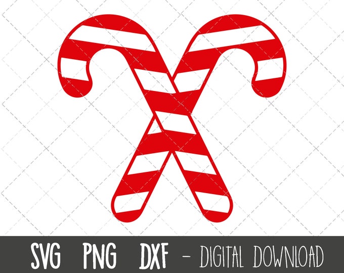 Candy Cane Svg, Candy Cane Clipart, Christmas Icon, Christmas, Cut ...