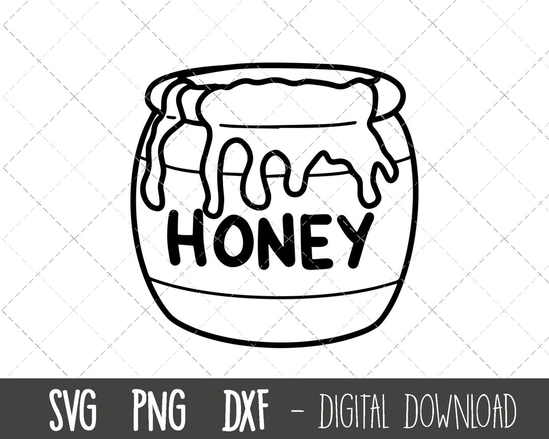 Honey Pot SVG, Honey Svg, Honey Pot Clipart Png, Bee Svg, Bee Honey Svg ...
