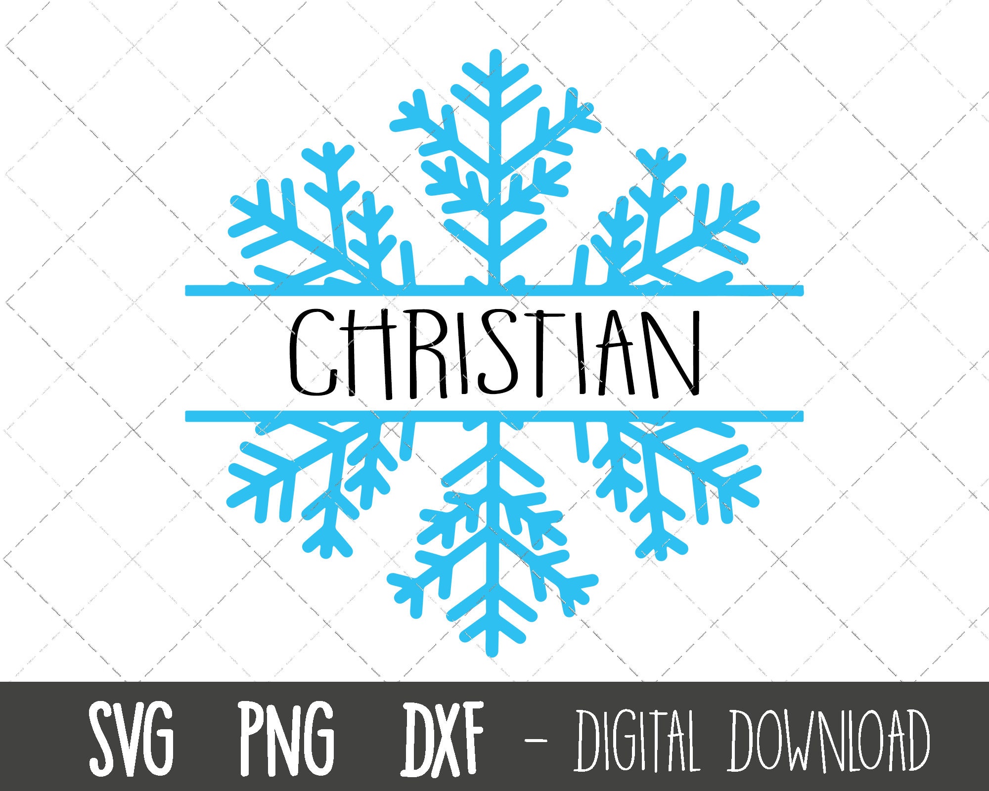Snowflake Svg Snowflake Name Frame Svg Christmas Svg Winter | Etsy