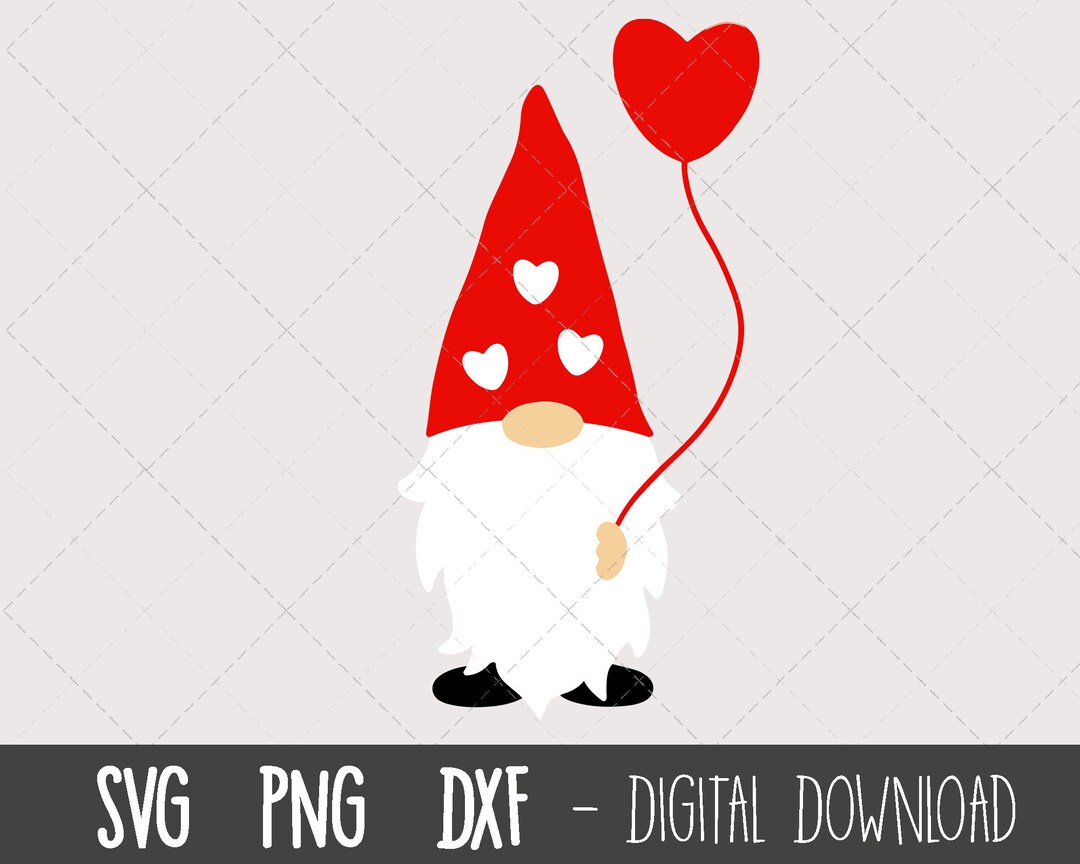 Valentines Day Svg, Valentine Gnome Svg, Gnome Svg, Valentine Svg ...