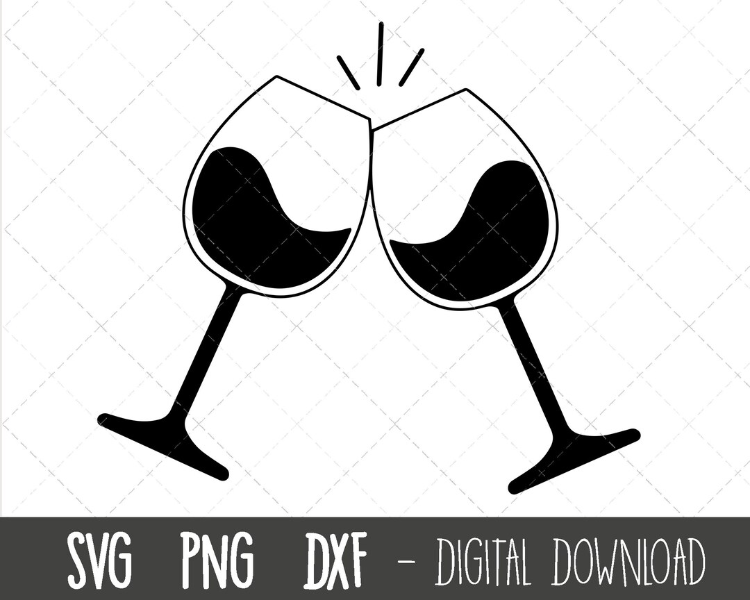 Wine Glass Svg Wine Glasses Svg Valentines Day Svg Wine Svg Wine Glass Clipart Love Svg