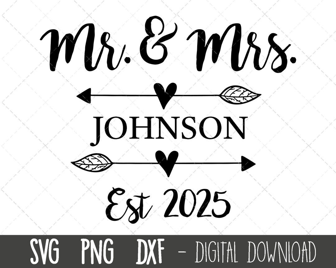 Mr and Mrs Split Monogram SVG, Mr & Mrs Svg, Wedding Svg, Wedding 2025 ...