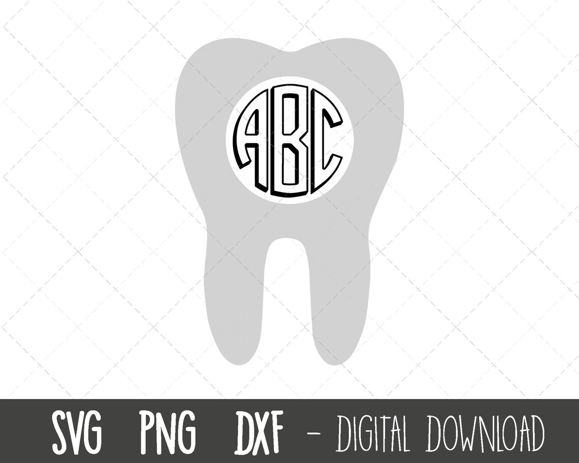 Tooth Svg Tooth Monogram Svg Wisdom Tooth Svg Teeth | Etsy