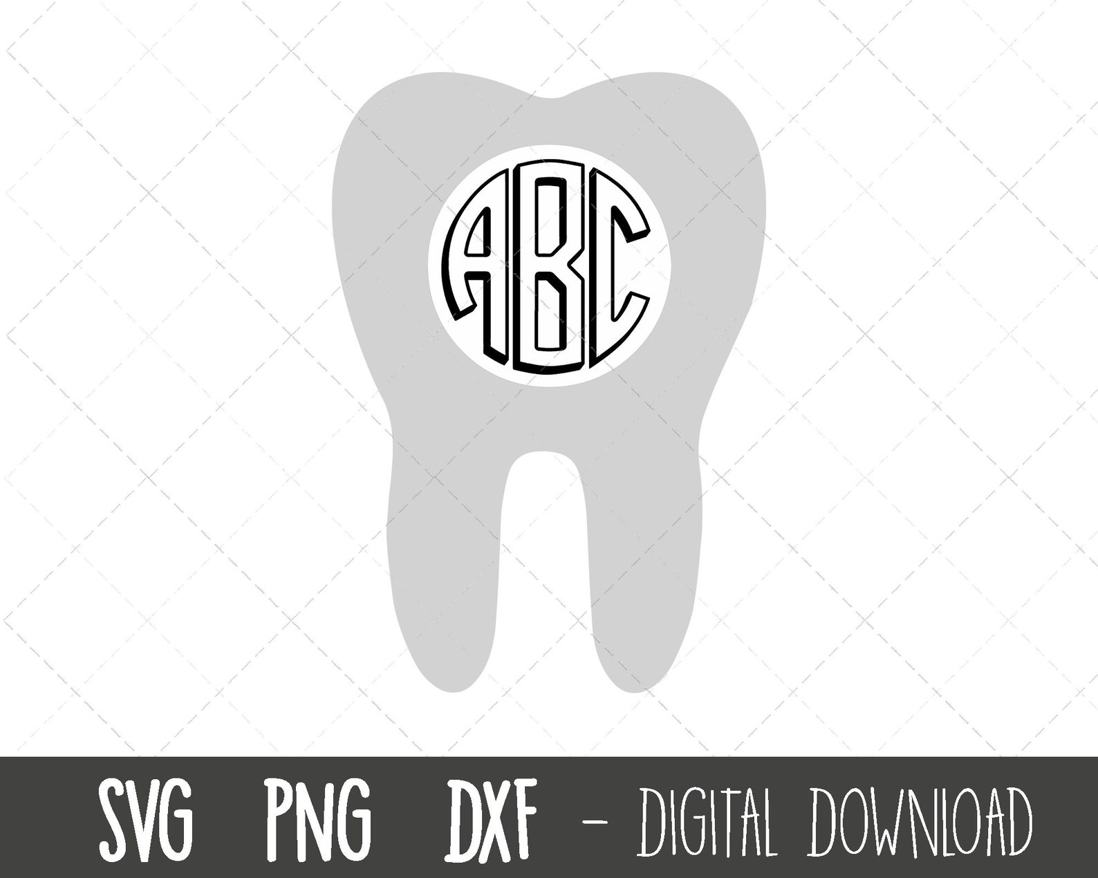 Tooth Svg Tooth Monogram Svg Wisdom Tooth Svg Teeth | Etsy