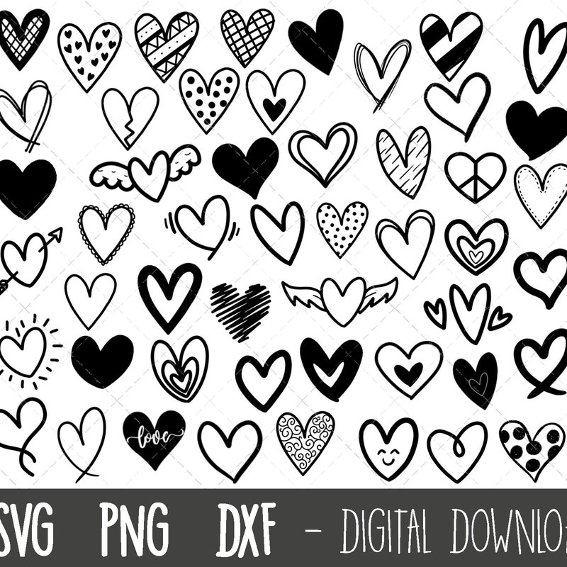 Hart silhouet - Etsy Nederland