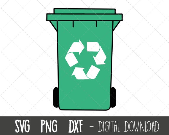 Recycle Svg Wheelie Bin Svg Trash Can Svg Garbage Can Png - Etsy