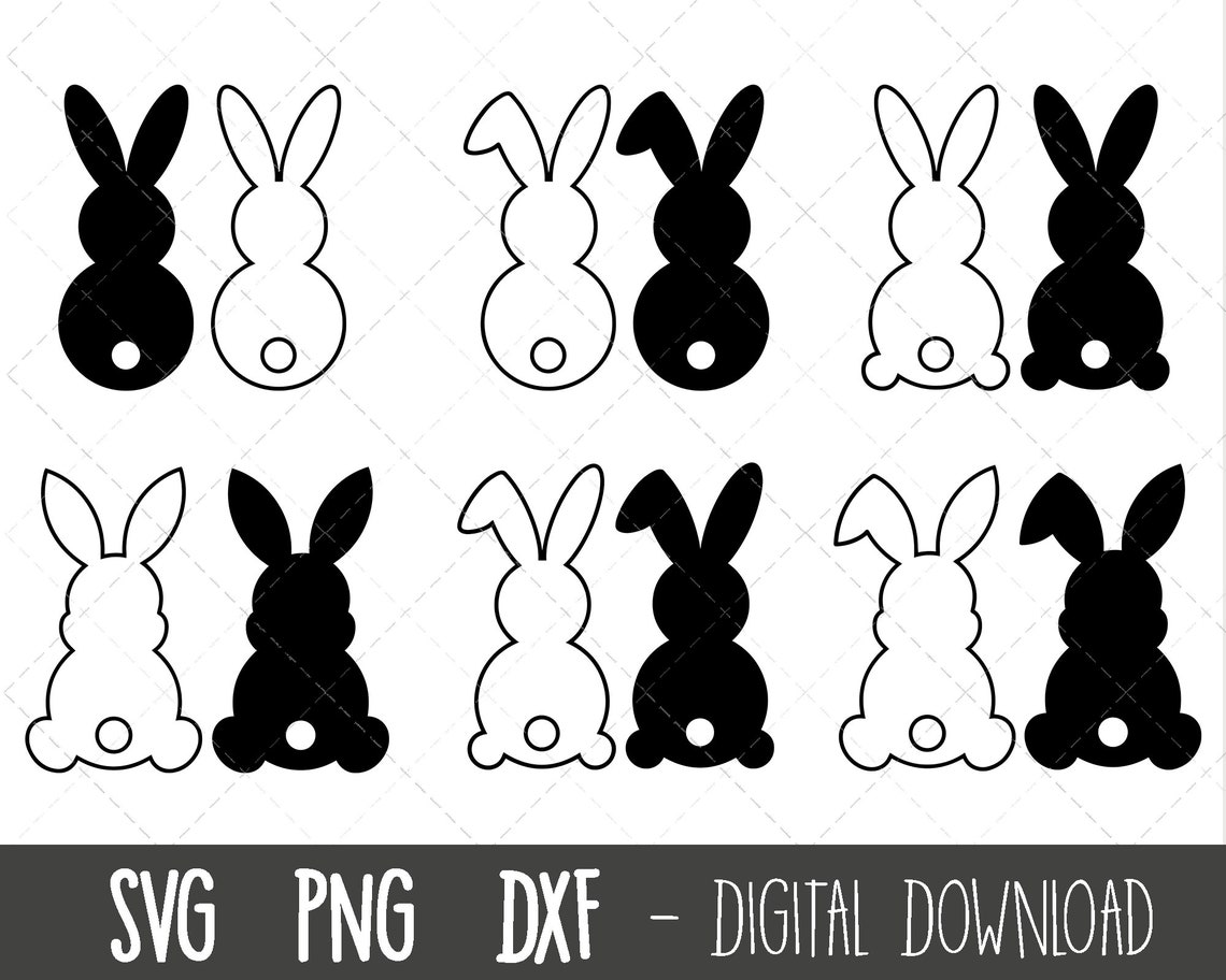 Osterhase SVG Bundle, Hasen svg, Oster svg, Hase SVG, Hase Silhouette ...