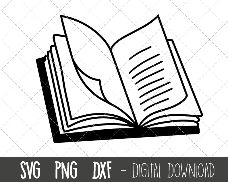 Open Book Svg Book Clipart Books Svg School Svg School | Etsy