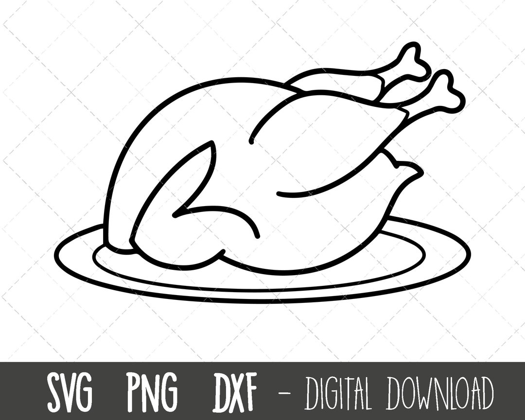 Turkey Outline Svg, Turkey Svg, Christmas Turkey Svg, Thanksgiving ...