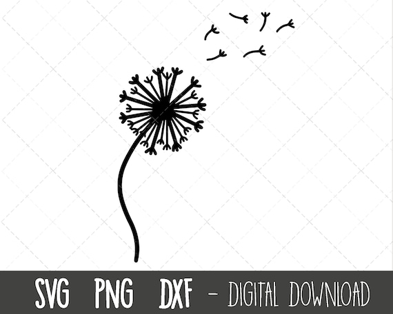 Dandelion SVG Dandelion Cut File Dandelion Clipart Flower | Etsy