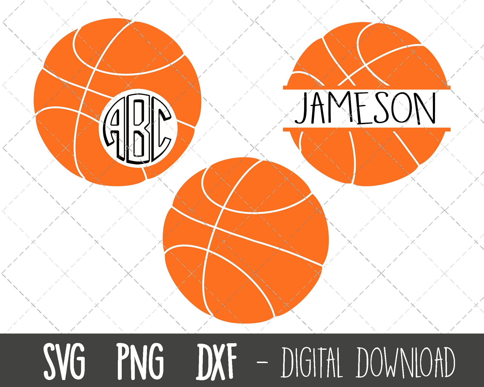 Paquete svg de baloncesto clipart de baloncesto marco de - Etsy México