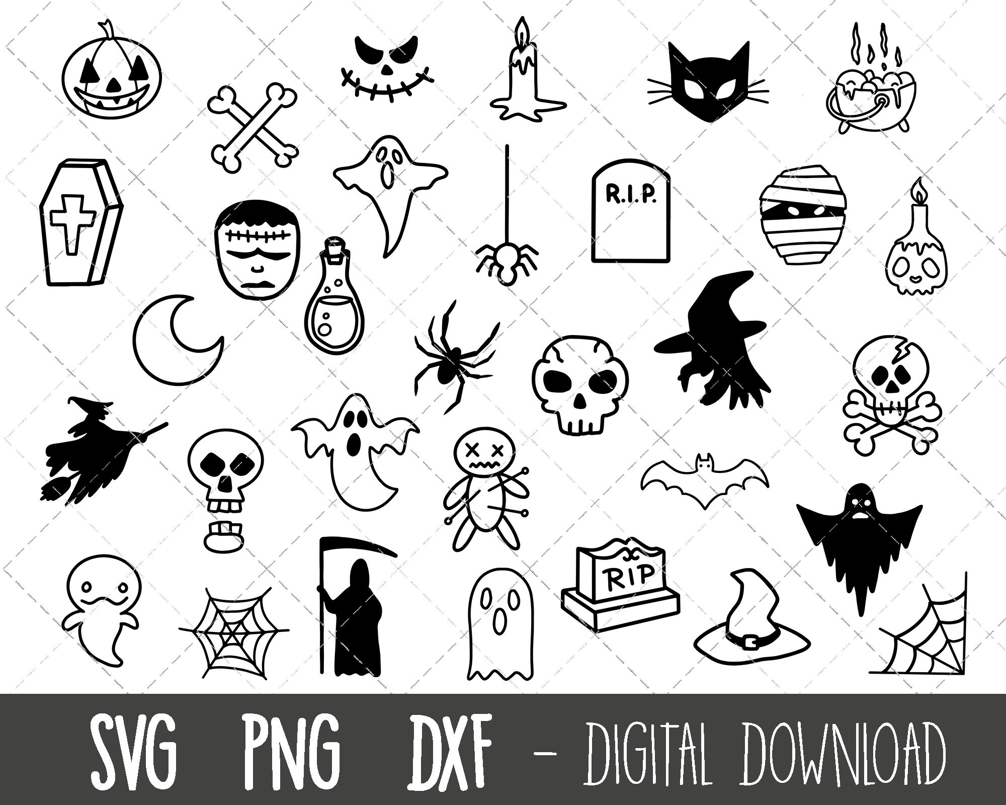 Halloween Svg Bundle, Halloween Clip Art, Halloween Svg, Cute Halloween ...