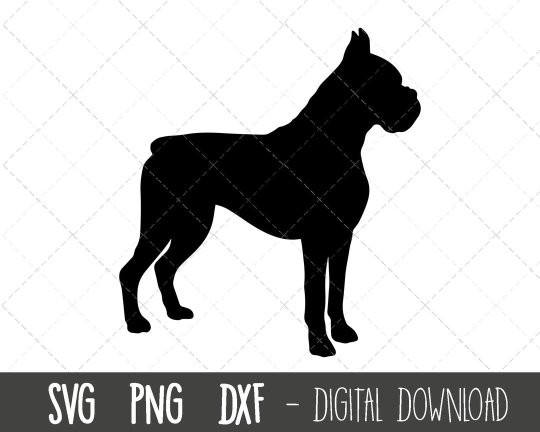 Boxer Svg, Dog SVG, Boxer Silhouette, Boxer Outline Png, Boxer Dog Svg ...