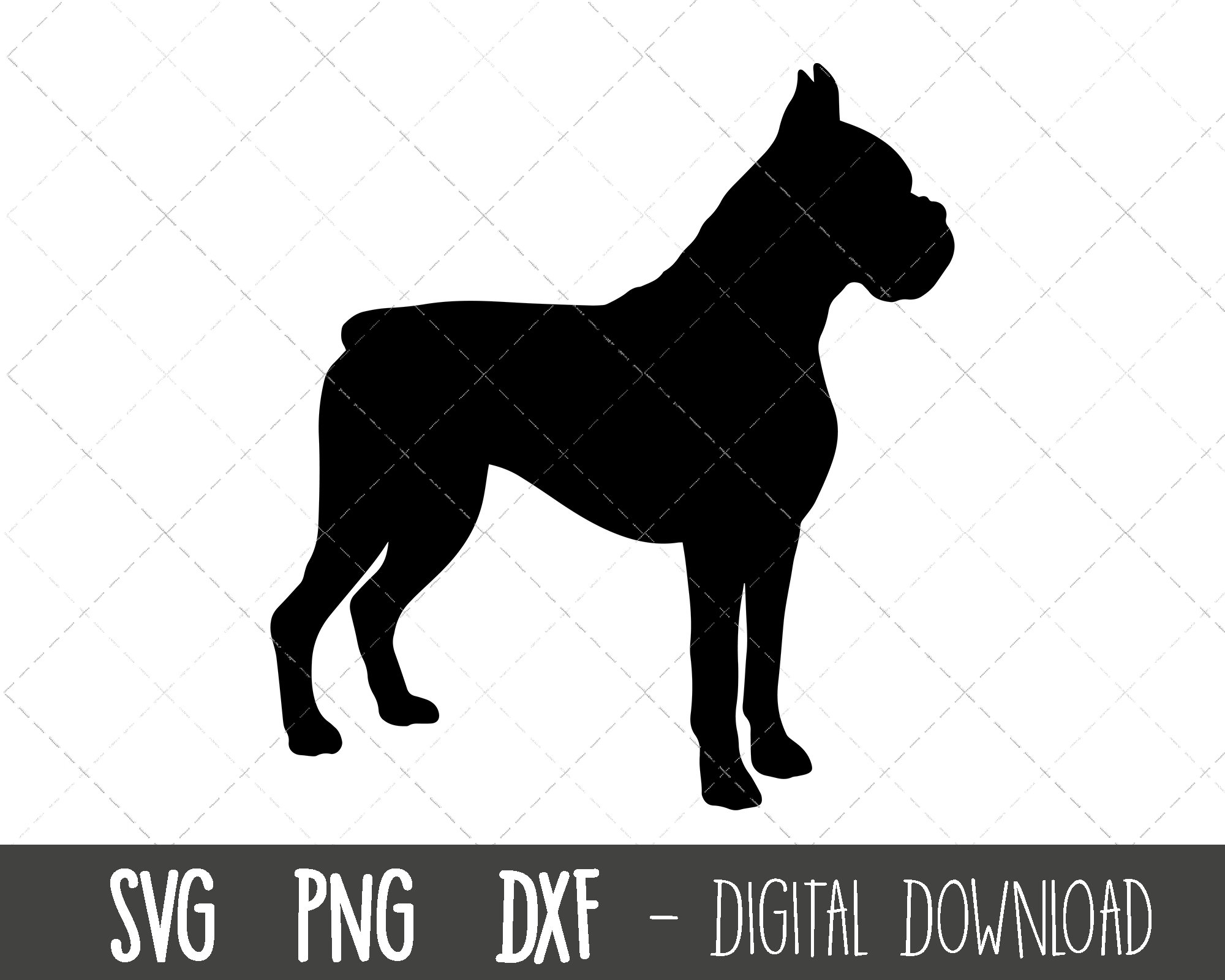 Boxer Svg Dog SVG Boxer Silhouette Boxer Outline Png Boxer - Etsy UK