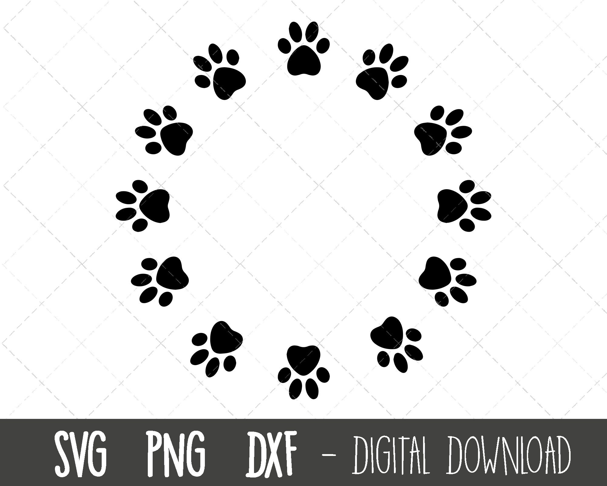 Dog Paw Print SVG Paw Print Monogram Svg Paw Svg Animal Paw - Etsy Ireland