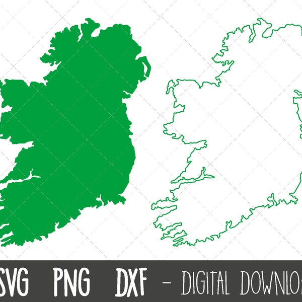 Ireland Map Svg - Etsy