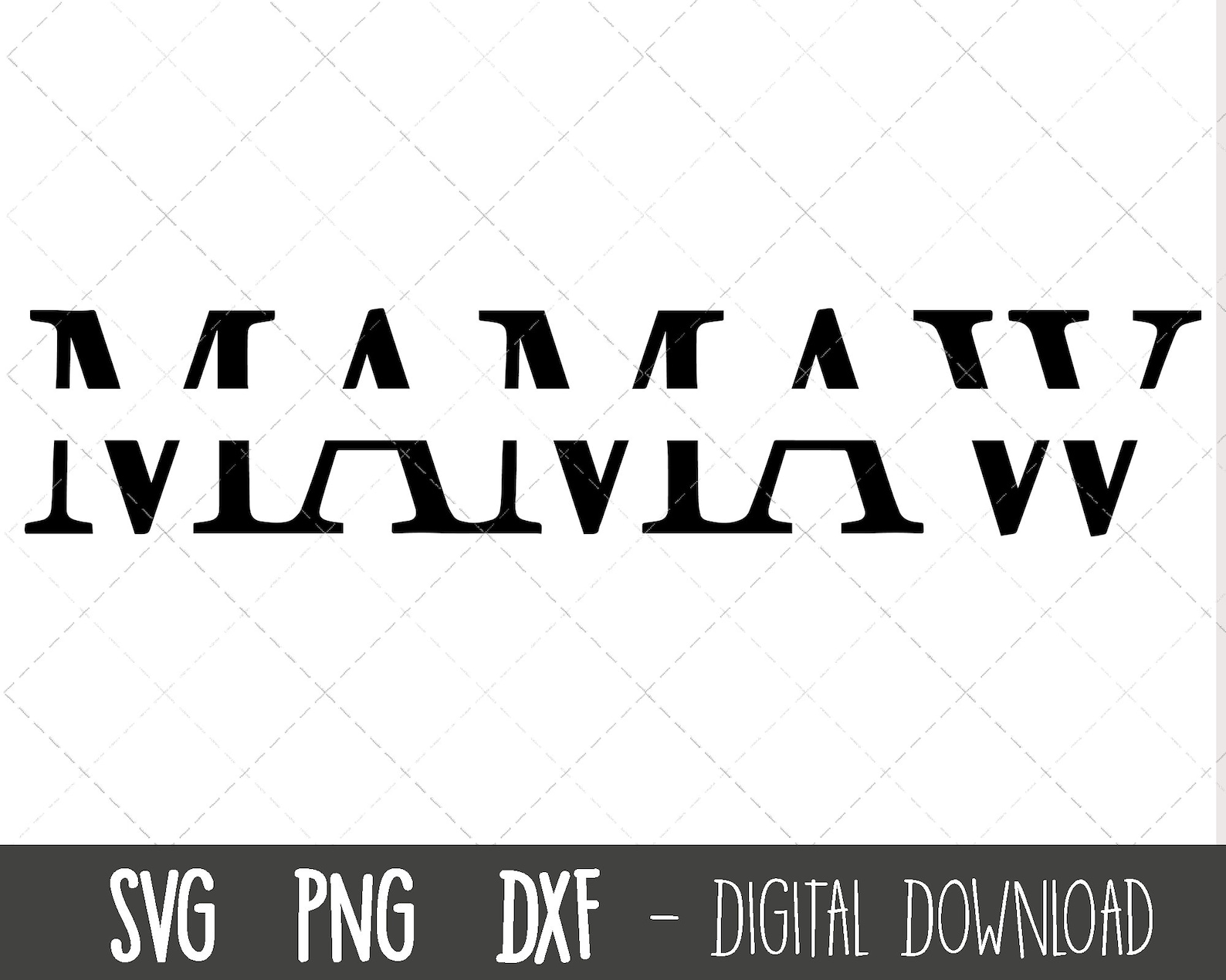 Mamaw SVG, Grandma Svg, Mamaw Split Name Frame Cut File, Mamaw Clipart ...