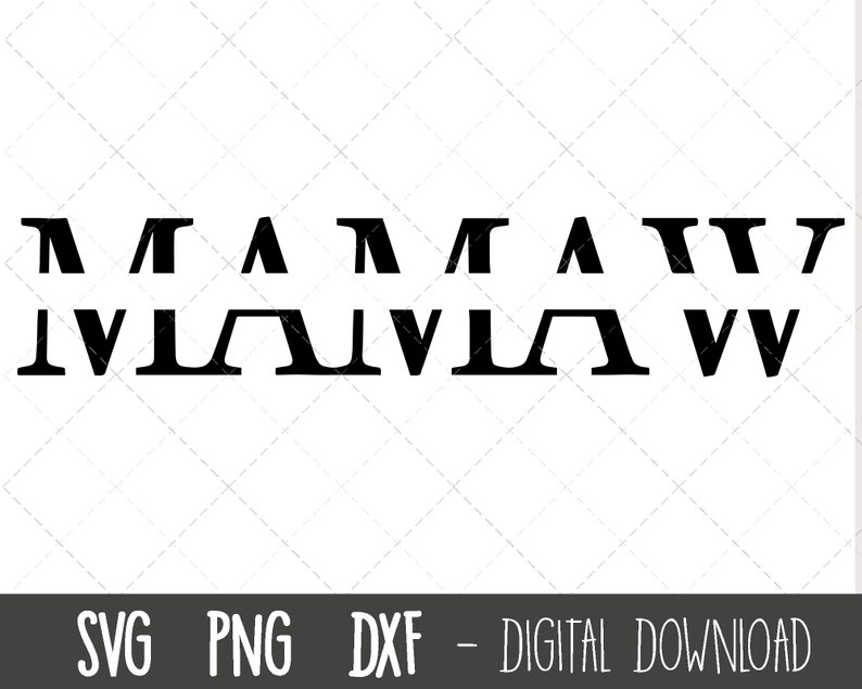 Mamaw SVG, Grandma Svg, Mamaw Split Name Frame Cut File, Mamaw Clipart ...