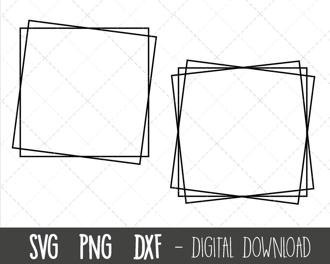 Square Frame SVG Square Frame Vector Square Frame Clipart - Etsy