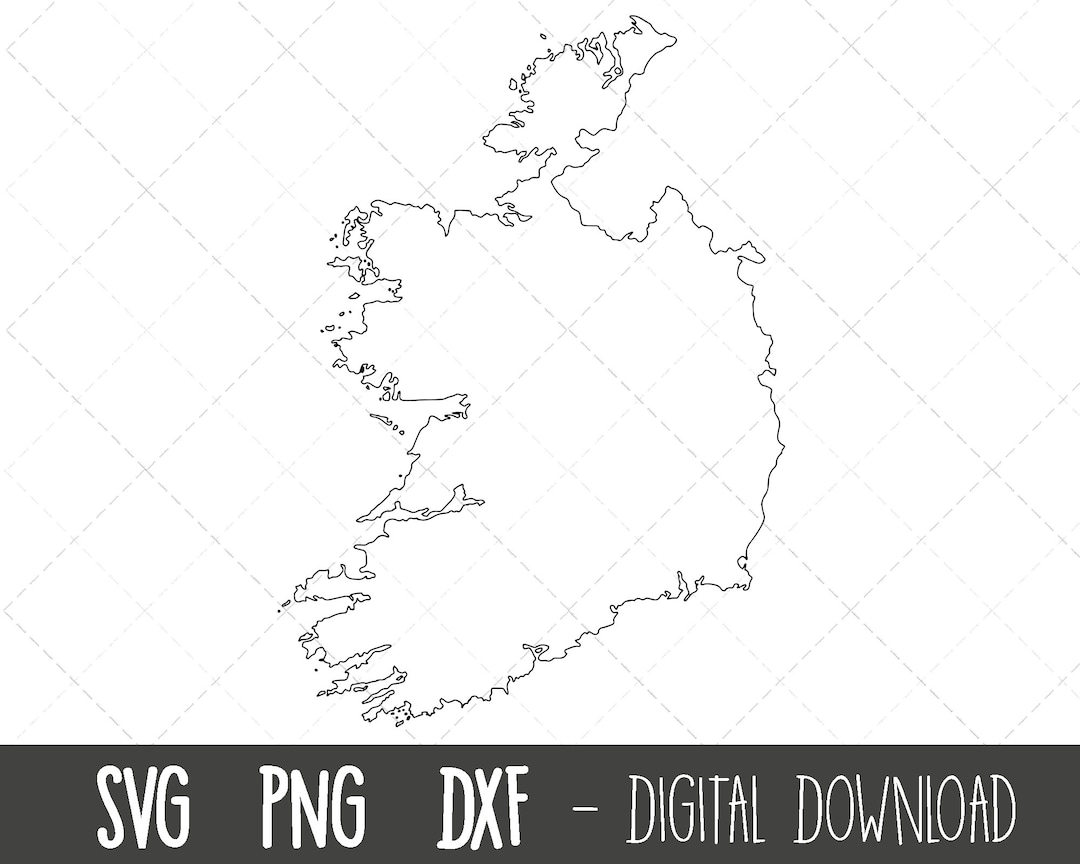 Ireland Svg, Ireland Map Svg, Ireland Map Png, Irish Map Outline Svg ...