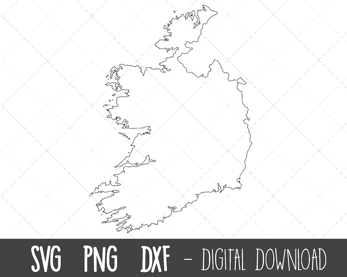 Ireland Svg Ireland Map Svg Ireland Map Png Irish Map - Etsy Canada