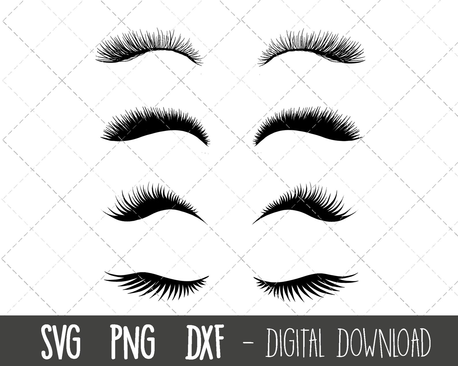 Eyelash Svg Bundle Eyelash Svg Eyelash Clipart Eyelashes | Etsy