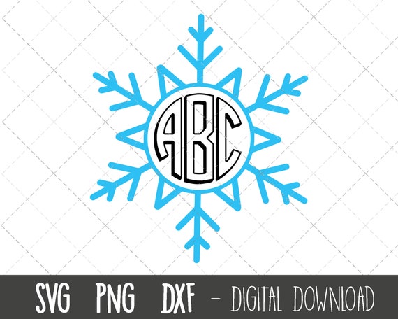 Snowflake Svg Snowflake Monogram Svg Christmas Svg Winter | Etsy