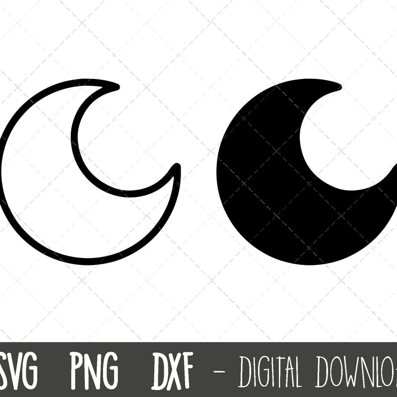 Crescent Moon Svg - Etsy