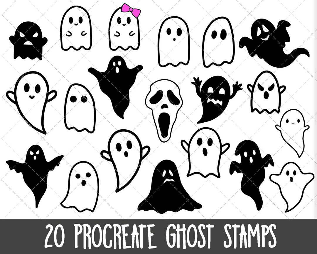Procreate Ghost Stamps, Procreate Ghost Set, Procreate Ghosts ...