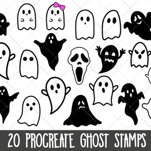 Procreate Ghost Stamps, Procreate Ghost Set, Procreate Ghosts ...