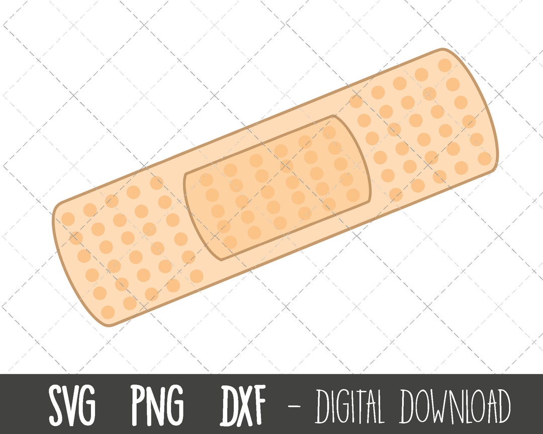 Band Aid Svg, Bandage Clipart, Band Aid Cut File, Bandage Vector ...