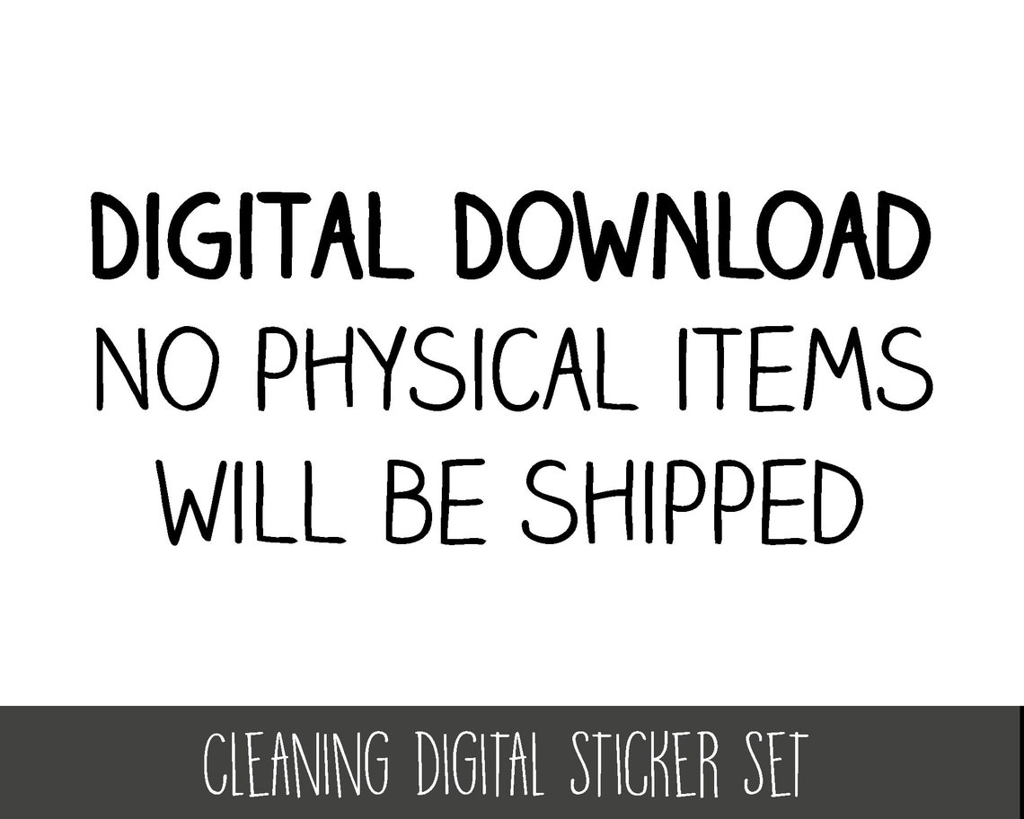 Cleaning Digital Stickers Goodnotes Stickers Pre-cropped | Etsy