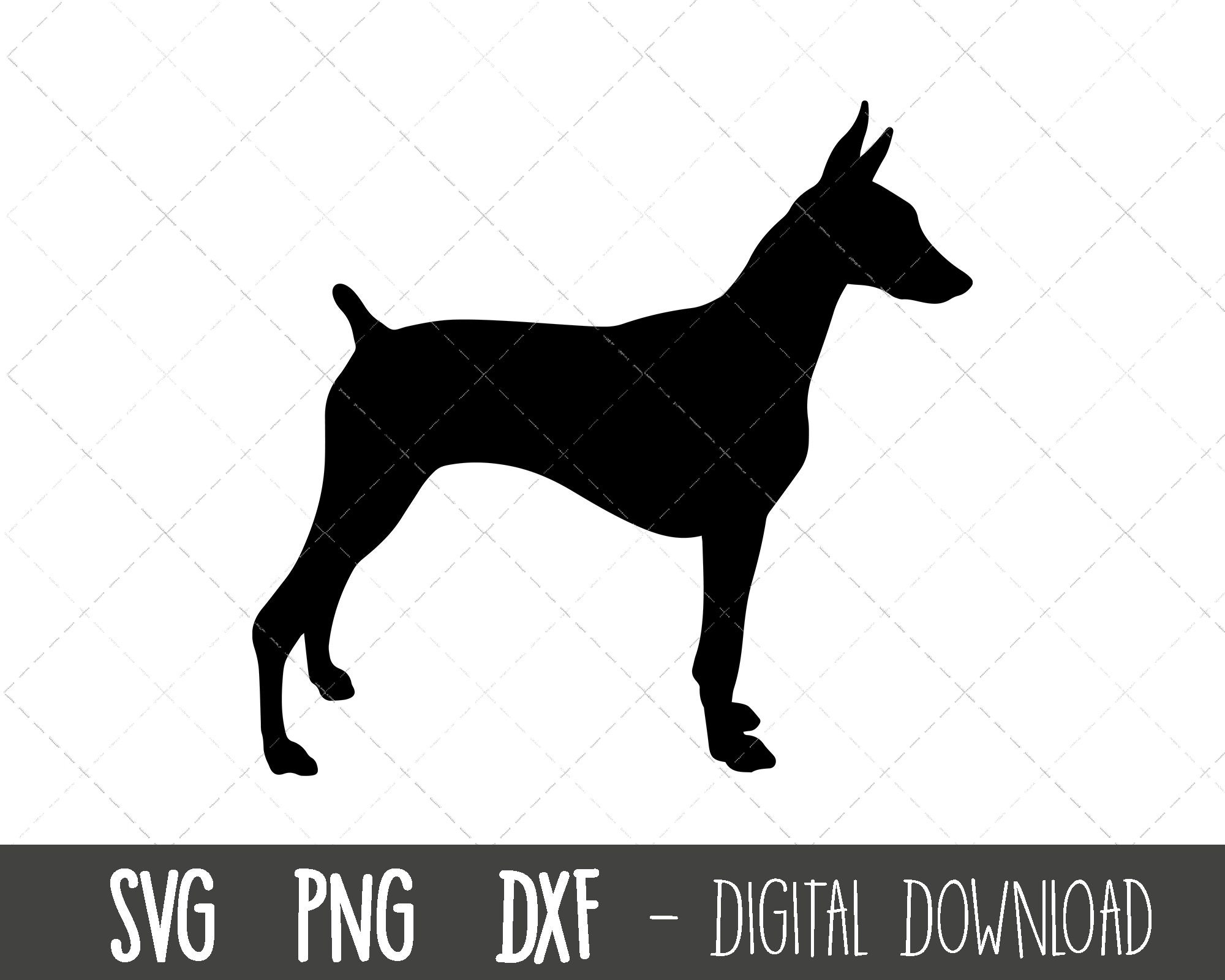 Doberman Svg Dog Svg Doberman Silhouette Doberman Outline - Etsy