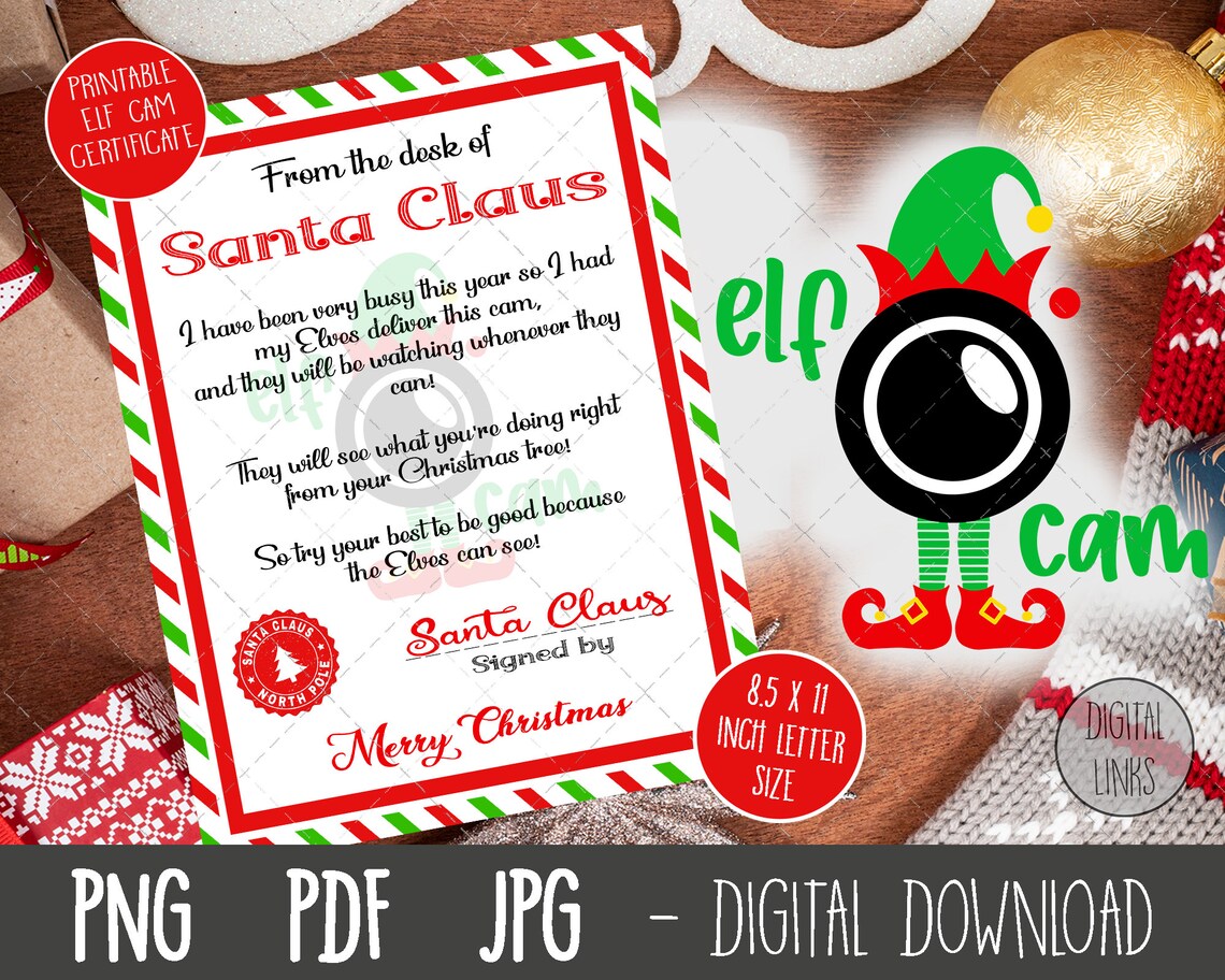 Elf Cam Svg Bundle Elf Cam Letter Printable Elf Cam Letter | Etsy