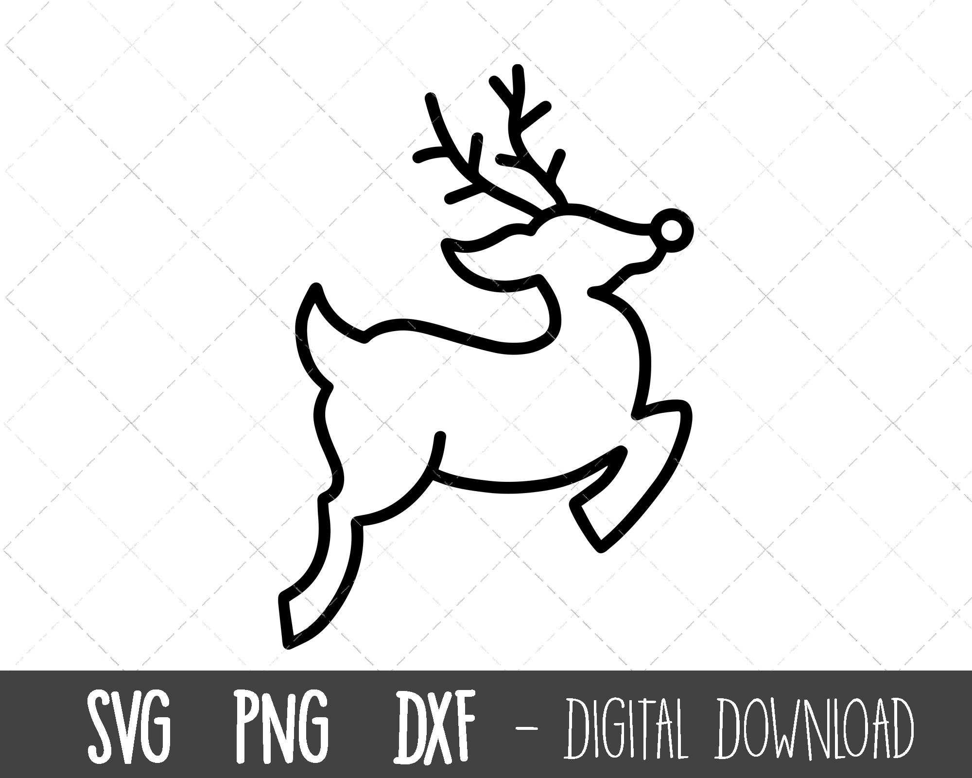 Reindeer Svg Flying Reindeer Svg Reindeer Silhouette Deer - Etsy Ireland