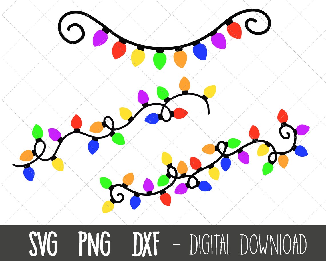 Christmas Light Svg Bundle Christmas Clipart Light Bulb Svg | Etsy