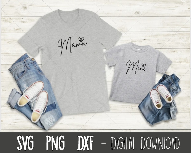 Mama Mini Svg Matching Mama and Mini SVG Mom and Mini PNG - Etsy
