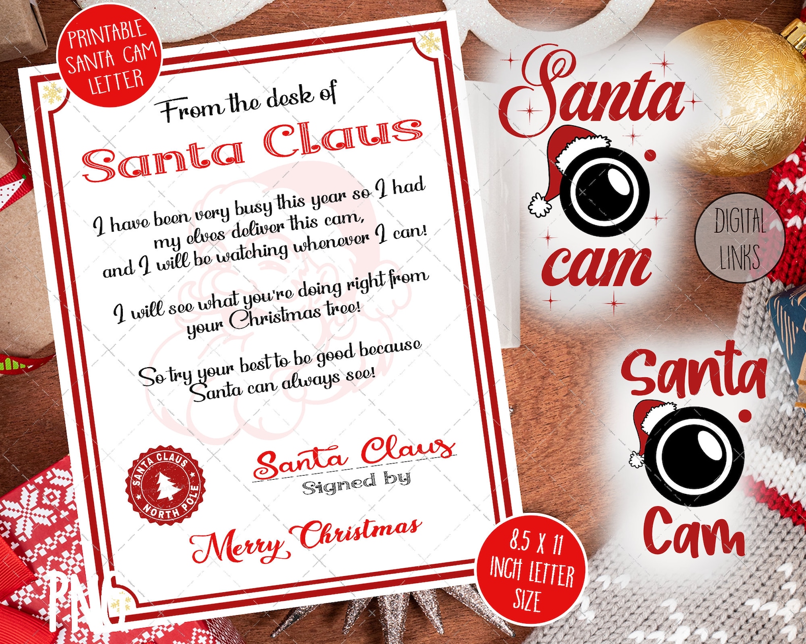 Santa Cam Svg Bundle Santa Cam Svg Printable Santa Cam | Etsy