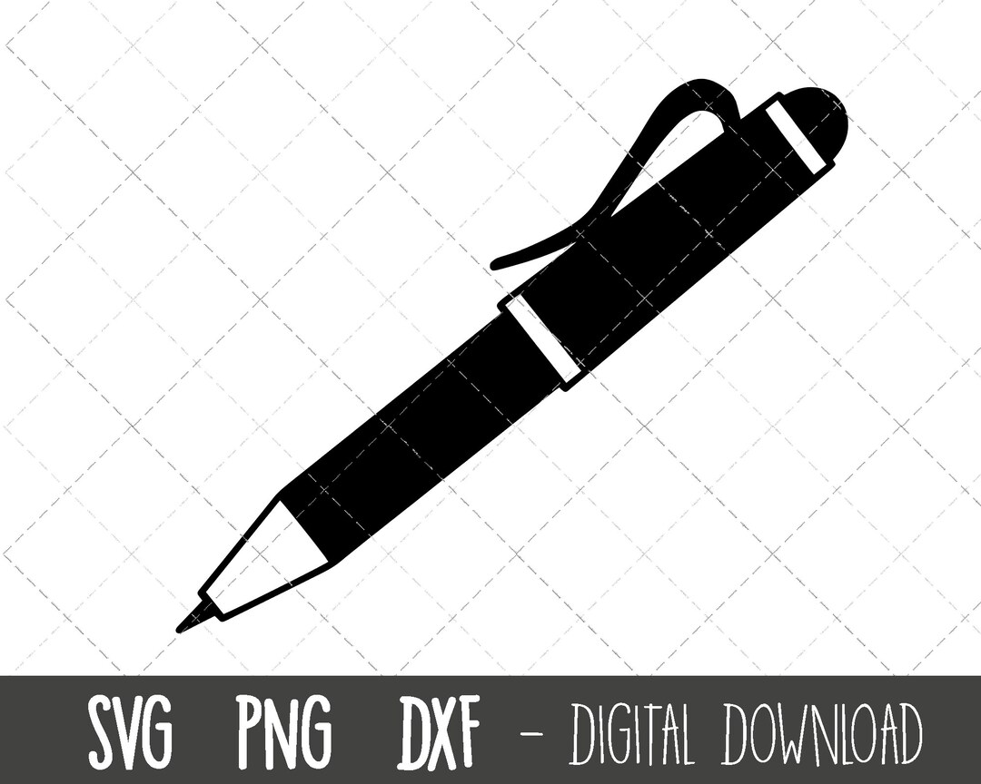 Pen Svg, Ball Point Pen Svg, Pen Clipart, Teacher Svg, Pen Monogram ...