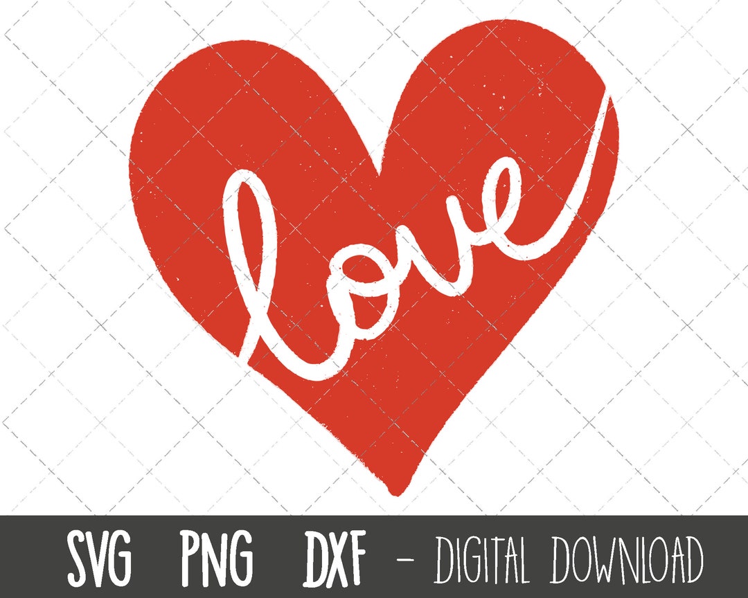 Love Svg, Love Heart Svg, Love Silhouette, Love Clipart, Heart Svg ...