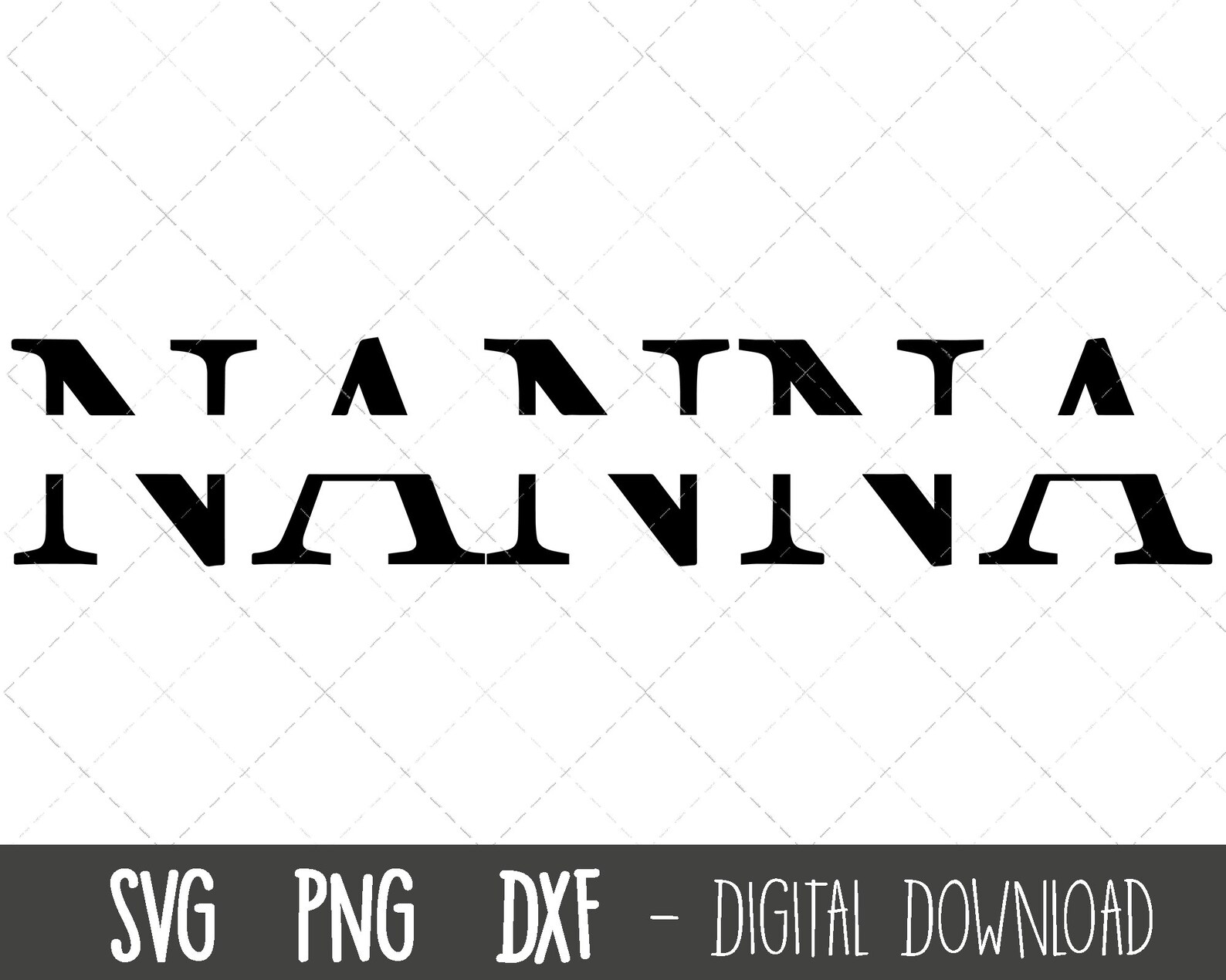 Nanna SVG, Grandmother Svg, Nanna Split Name Frame Svg, Grandma Svg ...