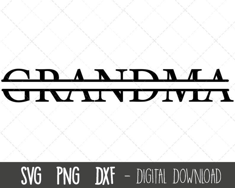 Grandma SVG Grandmother Svg Grandma Split Name Frame Svg - Etsy