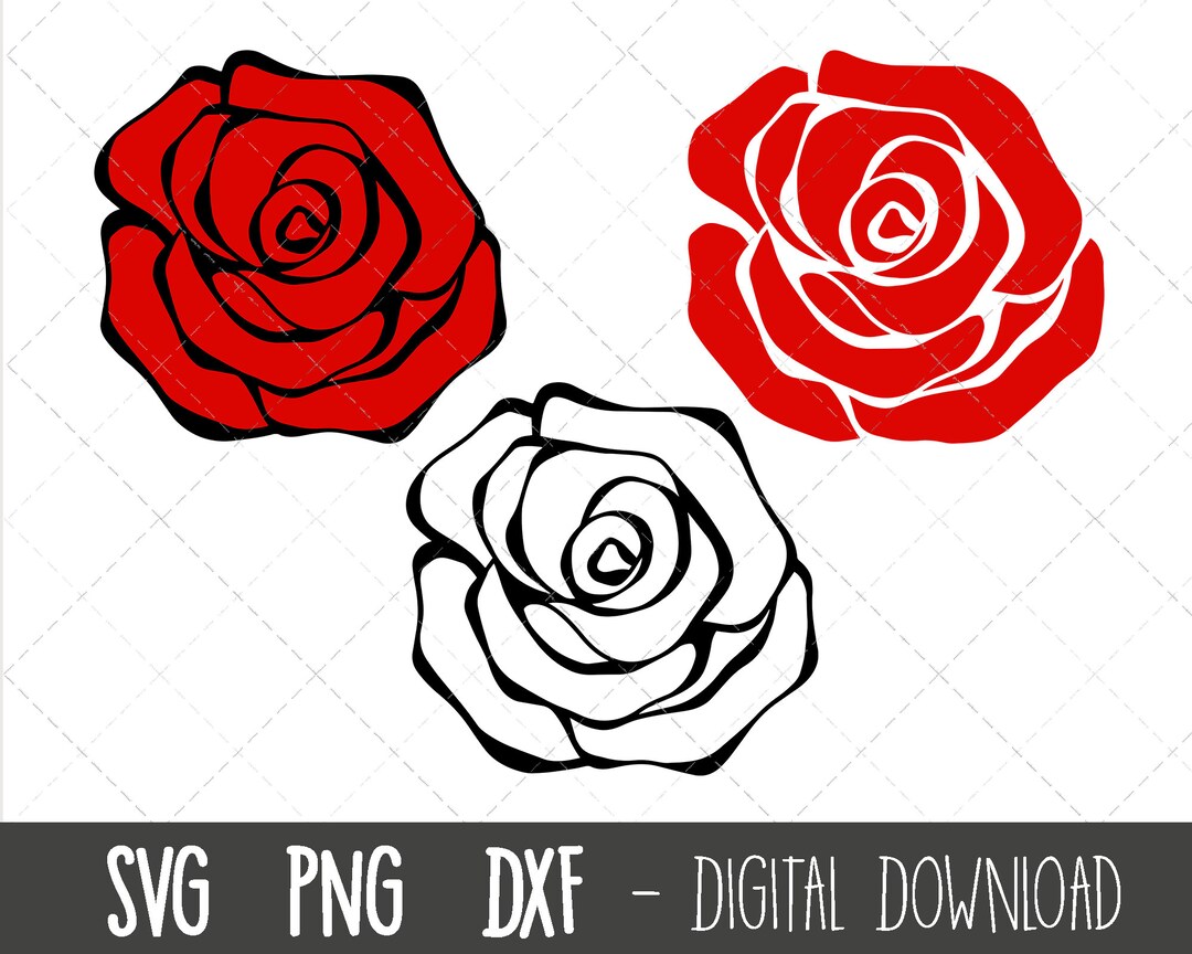 Rose SVG, Rose Svg Bundle, Flower Svg, Flower Clipart, Spring Clipart ...