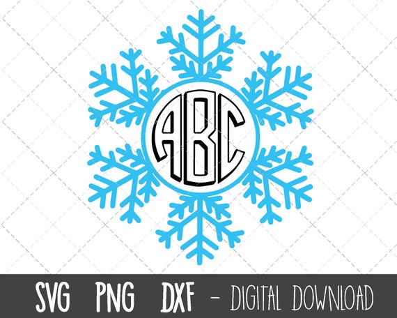 Snowflake Svg Snowflake Monogram Svg Christmas Svg Winter - Etsy