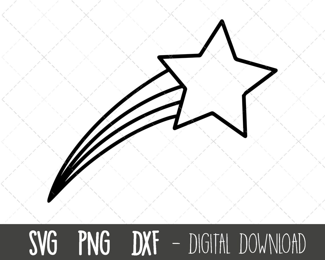 Vallende ster svg ster svg sterren svg vallende ster png - Etsy België